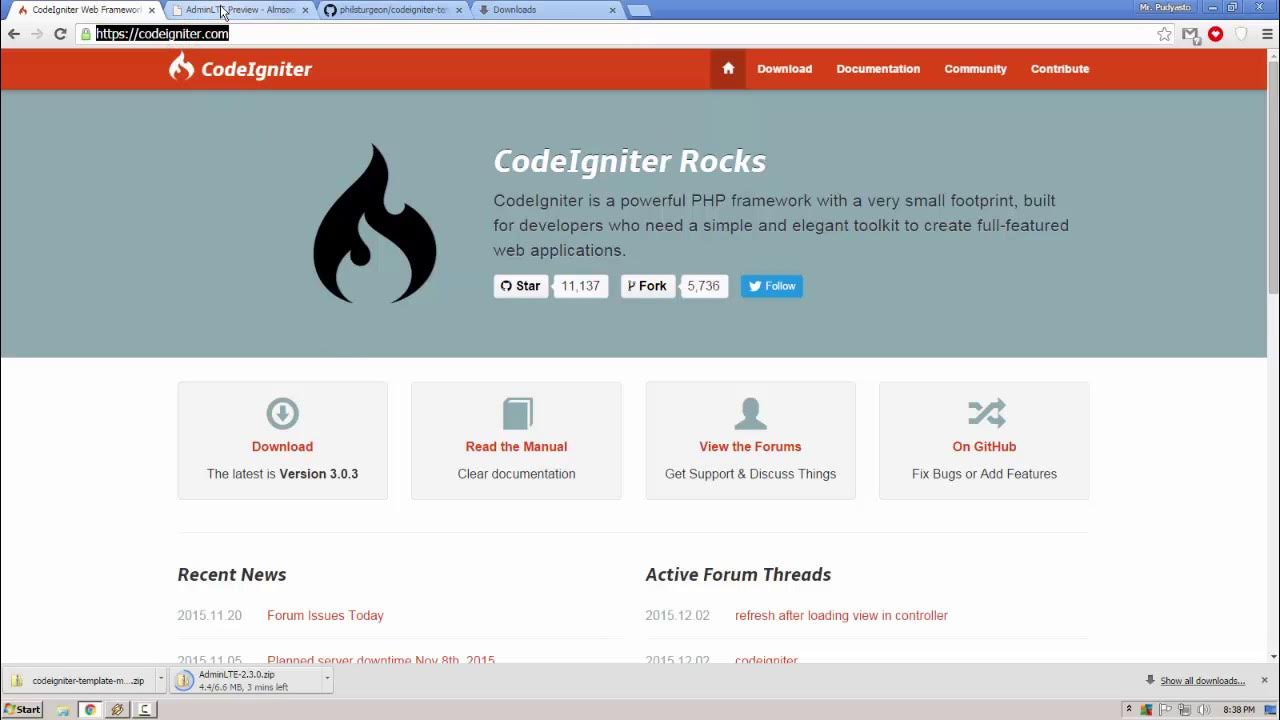 Codeigniter 3 - Installing, Configuring and Using Template Engine - YouTube