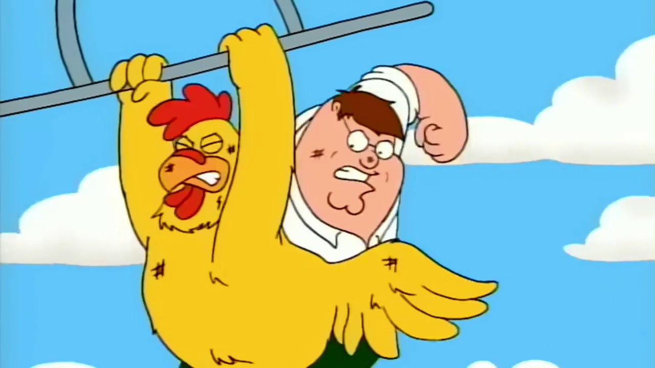 origen de la pelea de peter y el pollo - YouTube