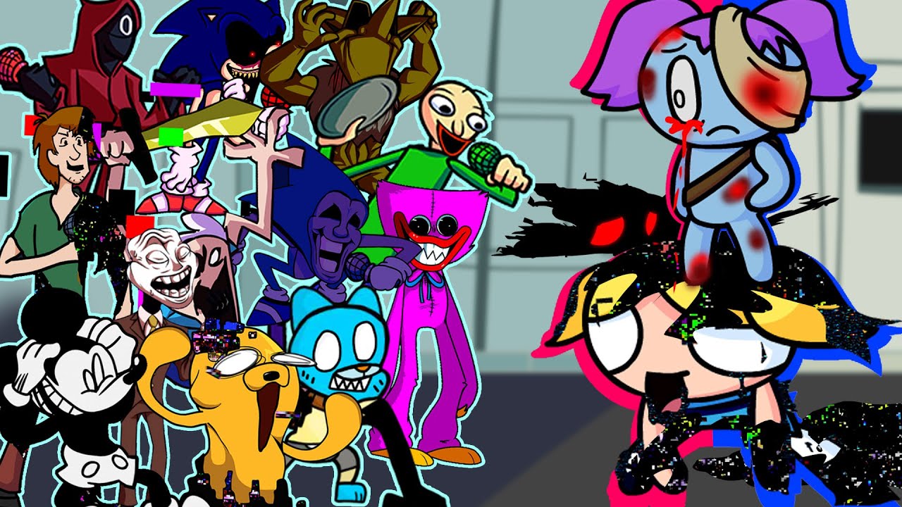 FNF Dissonance But Different Characters Sing It 🎵 (Everyone Sings ...