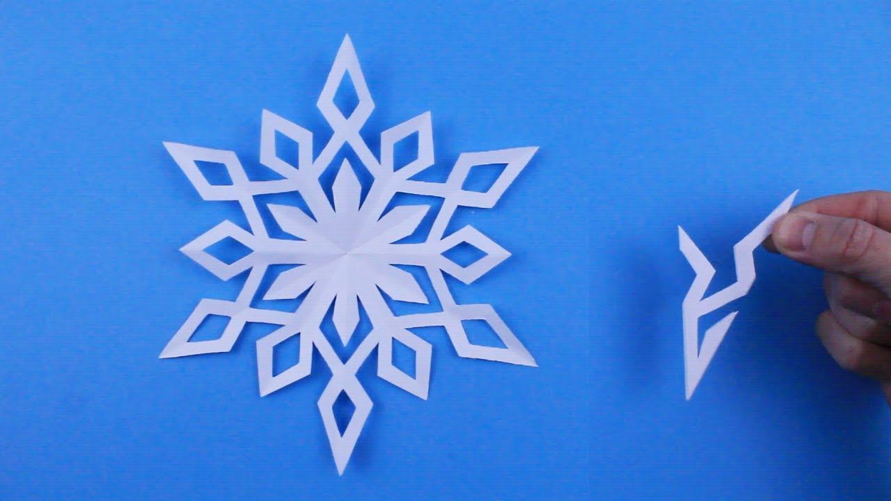 How to make a snowflake out of paper - YouTube