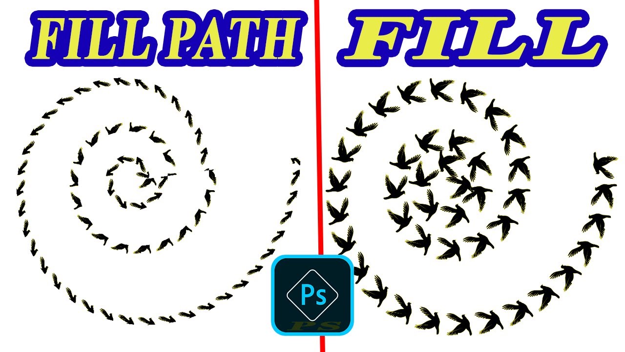 Fill and Fill Path Photoshop Tutorial - YouTube
