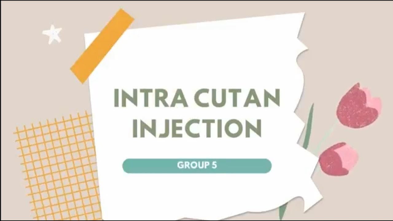 INTRACUTAN INJECTION (PJBL BY GROUP 5) - YouTube