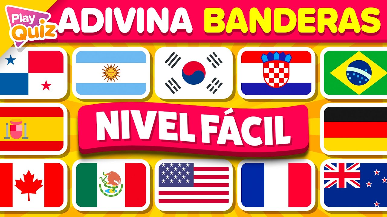 ¿Cuántas Banderas Conoces? 🌍 Nivel Fácil 🤓 | Adivina el País | Play ...