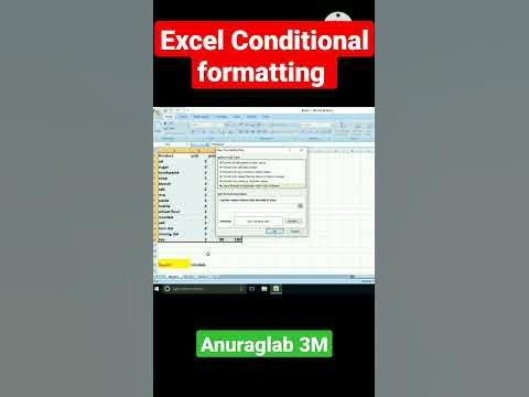 conditional formatting in excel | excel tutoring #shorts #exceltutorial #conditionalformatting ...