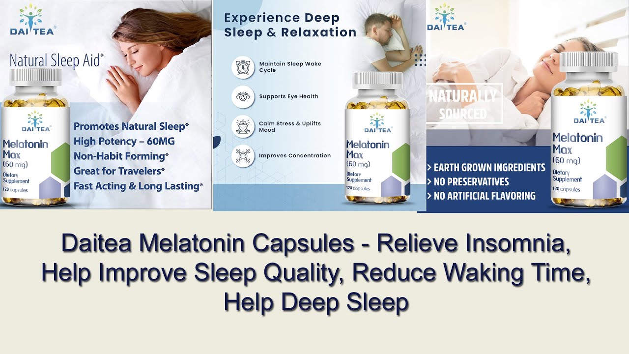 Daitea Melatonin Capsules Relieve Insomnia, Help Improve Sleep Quality ...