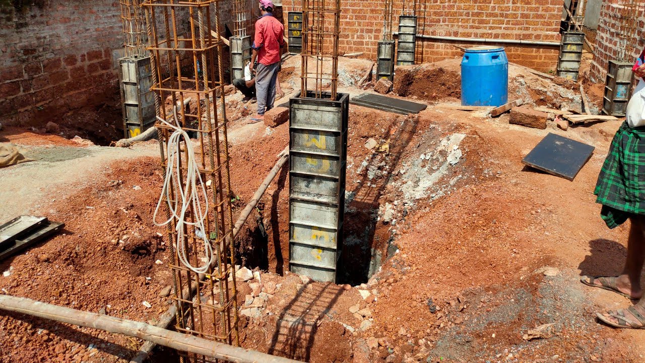 column size rod details how to check the column in a correct line - YouTube