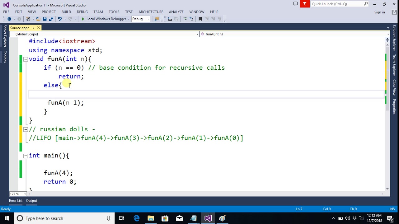 Recursion with C++ code - YouTube