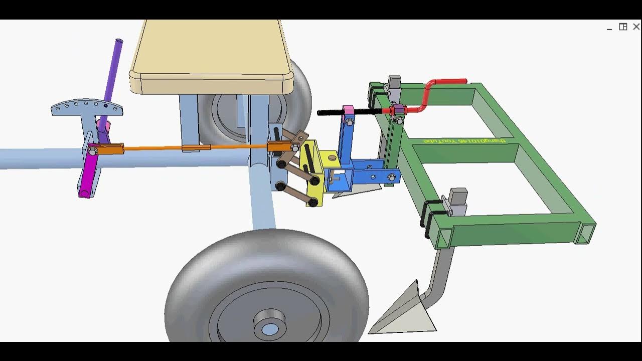 Plow frame position control mechanism - YouTube