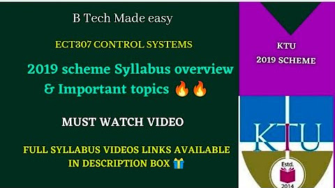 ECT307 Control Systems Module 1 2019 scheme S5 ECE - YouTube