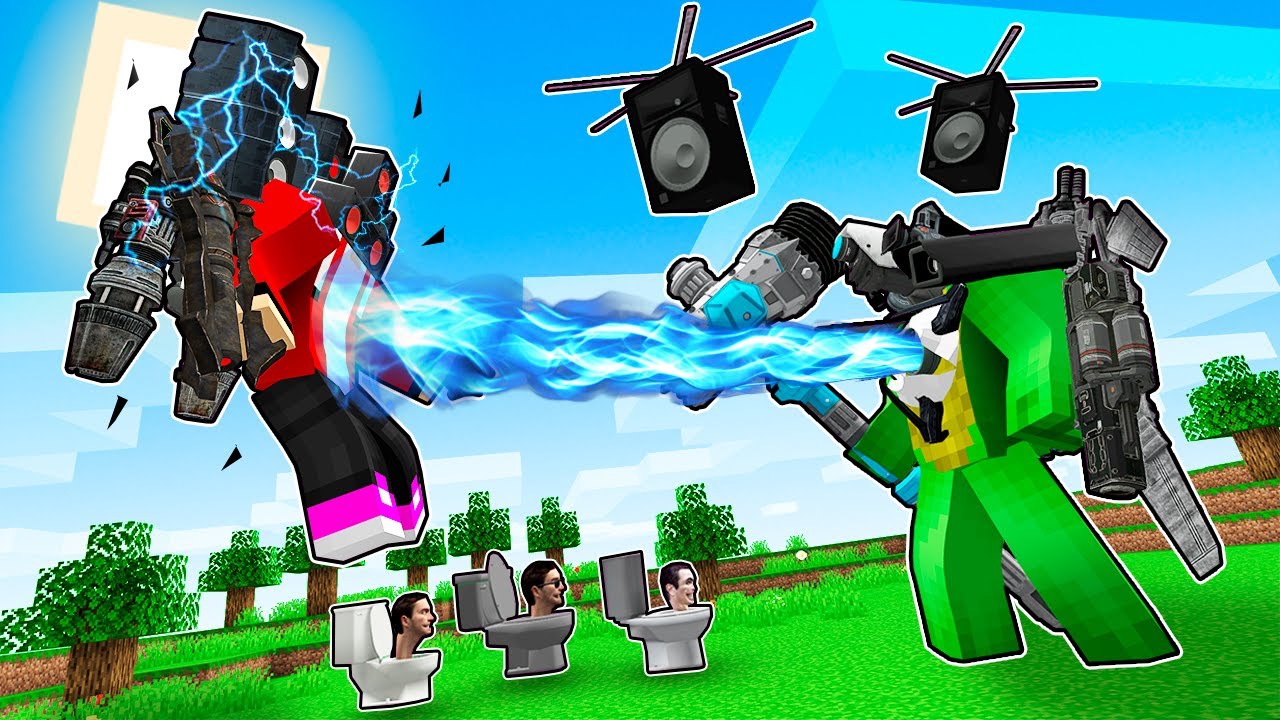 BEST of JJ UPGRADED SPEAKER MAN vs MIKEY CAMERA MAN TITAN in Minecraft ...
