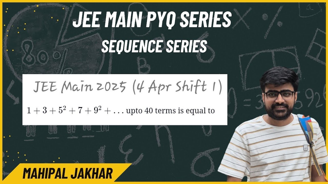 1 + 3 + 5² + 7 + 9² + ... upto 40 terms is equal to - YouTube