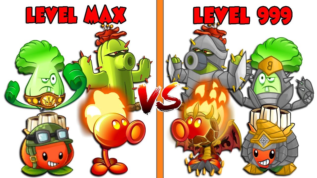 Every Plant LEVEL 1 vs MAX LEVEL vs LEVEL 999 - PvZ 2 Plant Vs Plant ...