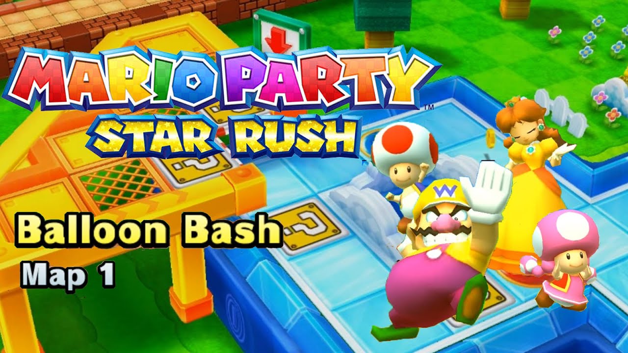 Mario Party Star Rush Walkthrough Part 6 Balloon Bash boards Map 1 ...