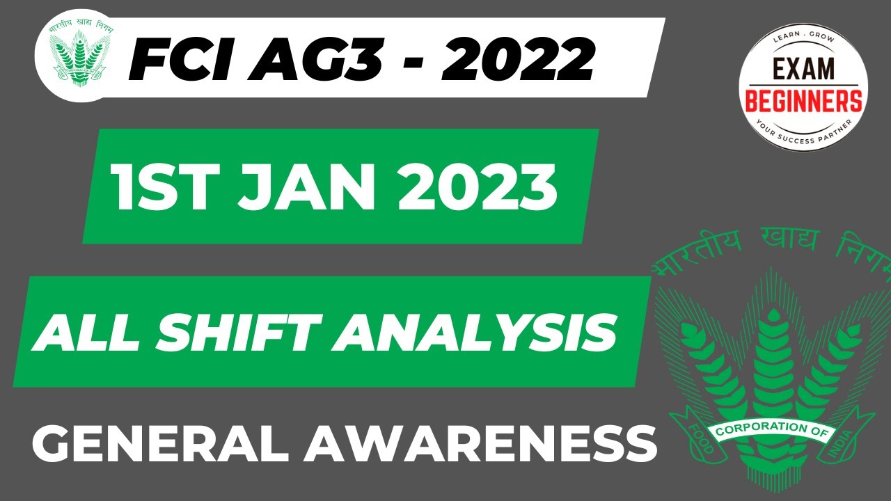 FCI AG3 EXAM ANALYSIS | 1st January 2023 - YouTube