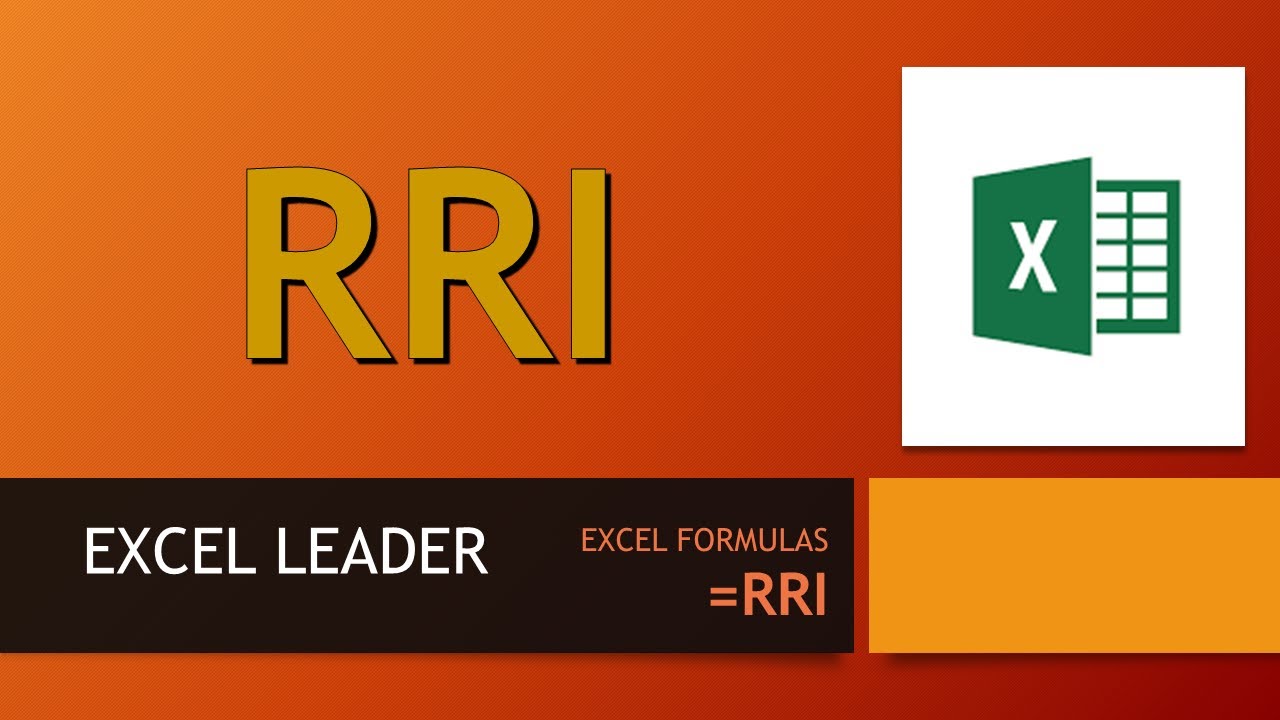 EXCEL FORMULA #67 (RRI) # Very Useful to compute required rate of ...