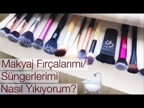 Fırçalarımı/Süngerlerimi Nasıl Temizliyorum | 74 Tane Fırça Yıkadım