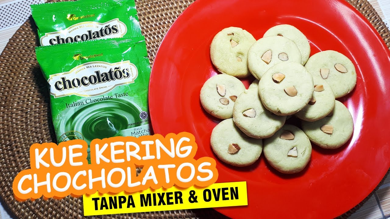 RESEP KUE KERING CHOCOLATOS MATCHA ENAK BANGET - YouTube