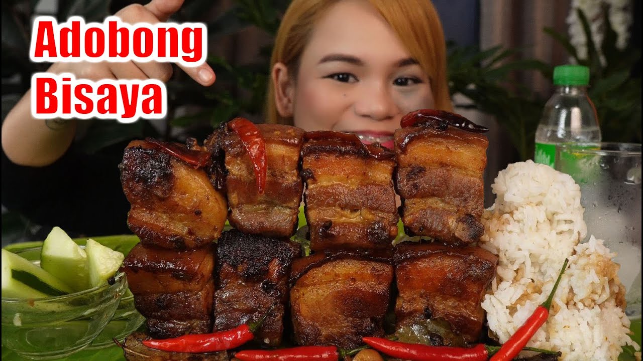 ADOBONG BISAYA | SPICY | Ishamae Eats | PHILIPPINES MUKBANG - YouTube
