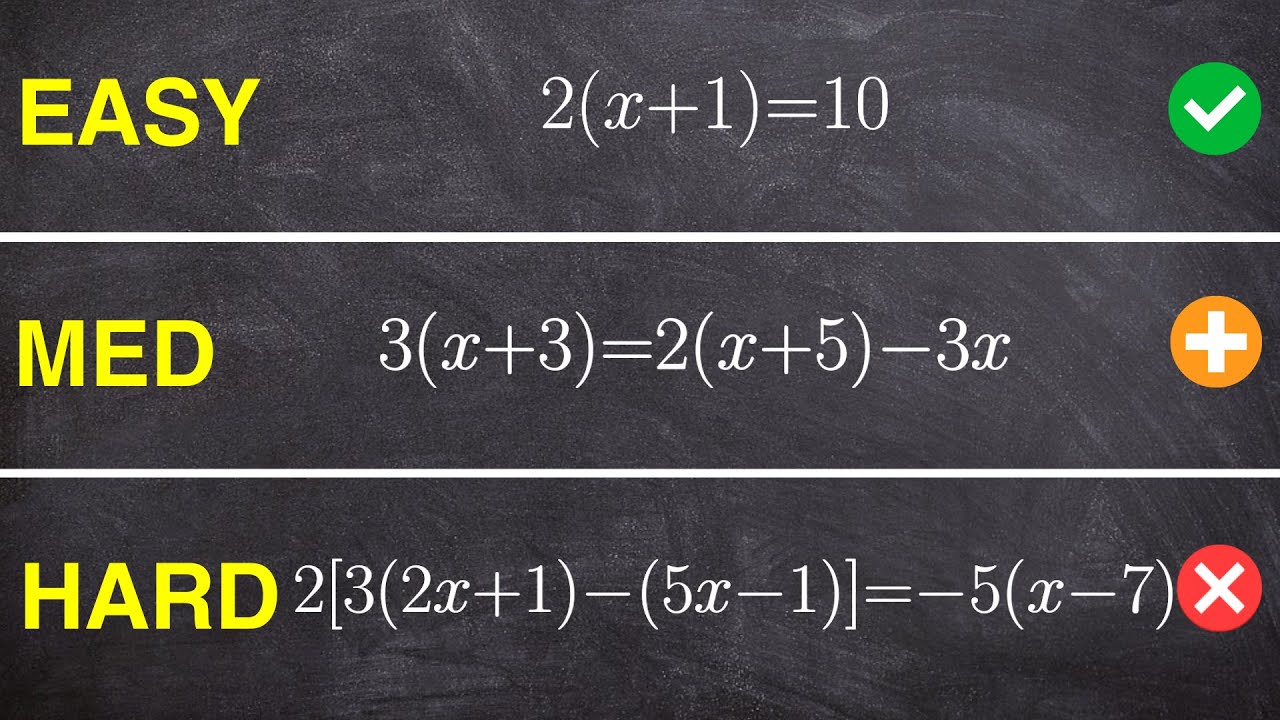 Can You Solve These Linear Equations with Parentheses? - YouTube