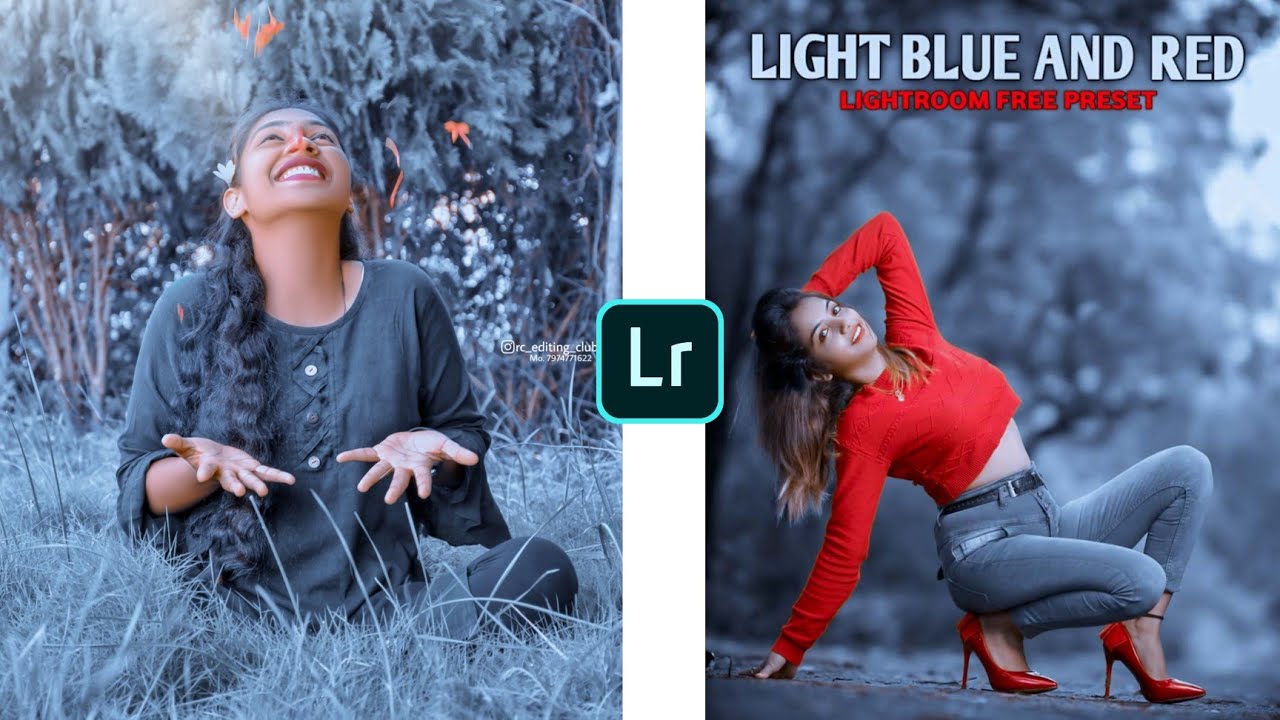 Light Blue & Red Lightroom Preset | Lightroom Mobile Preset Dng | Free ...