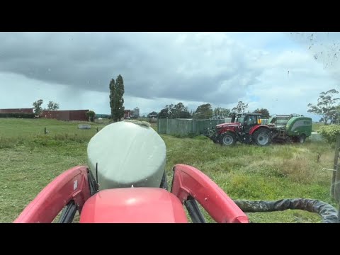 Silage Mowed, Raked, Baled, Stacked in 2 Hours. Finding The Reels. # ...