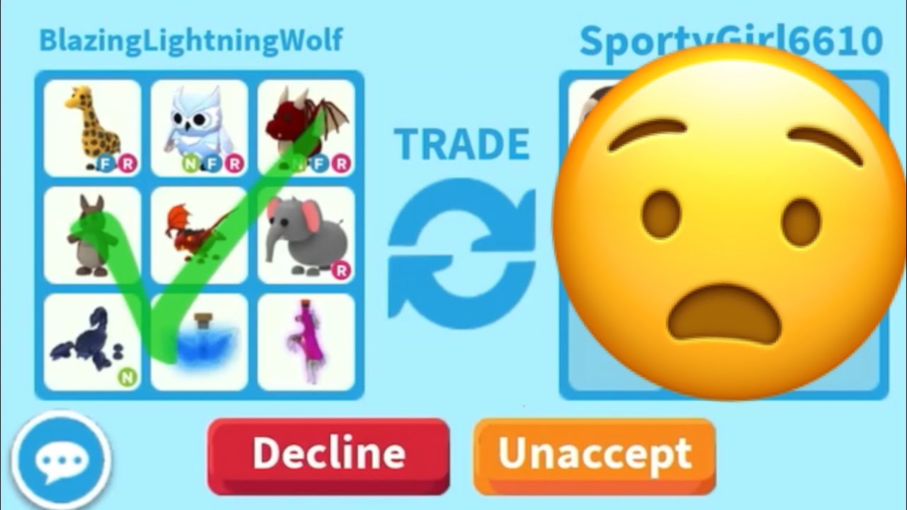 Trading FR Giraffe Adopt Me - YouTube