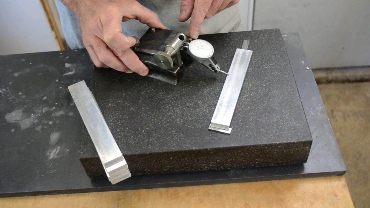 Measuring Edge Pro polishing tape holders for flatness. - YouTube