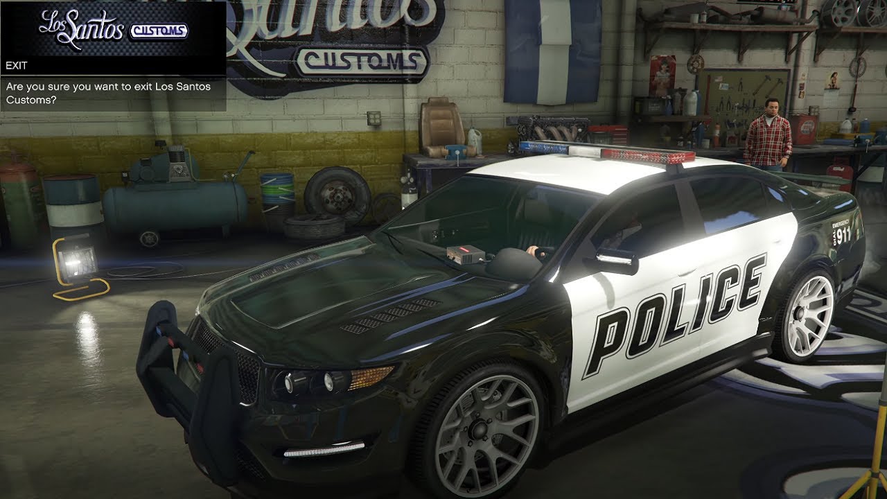 GTA Online - Police Cruiser Interceptor Customization - YouTube