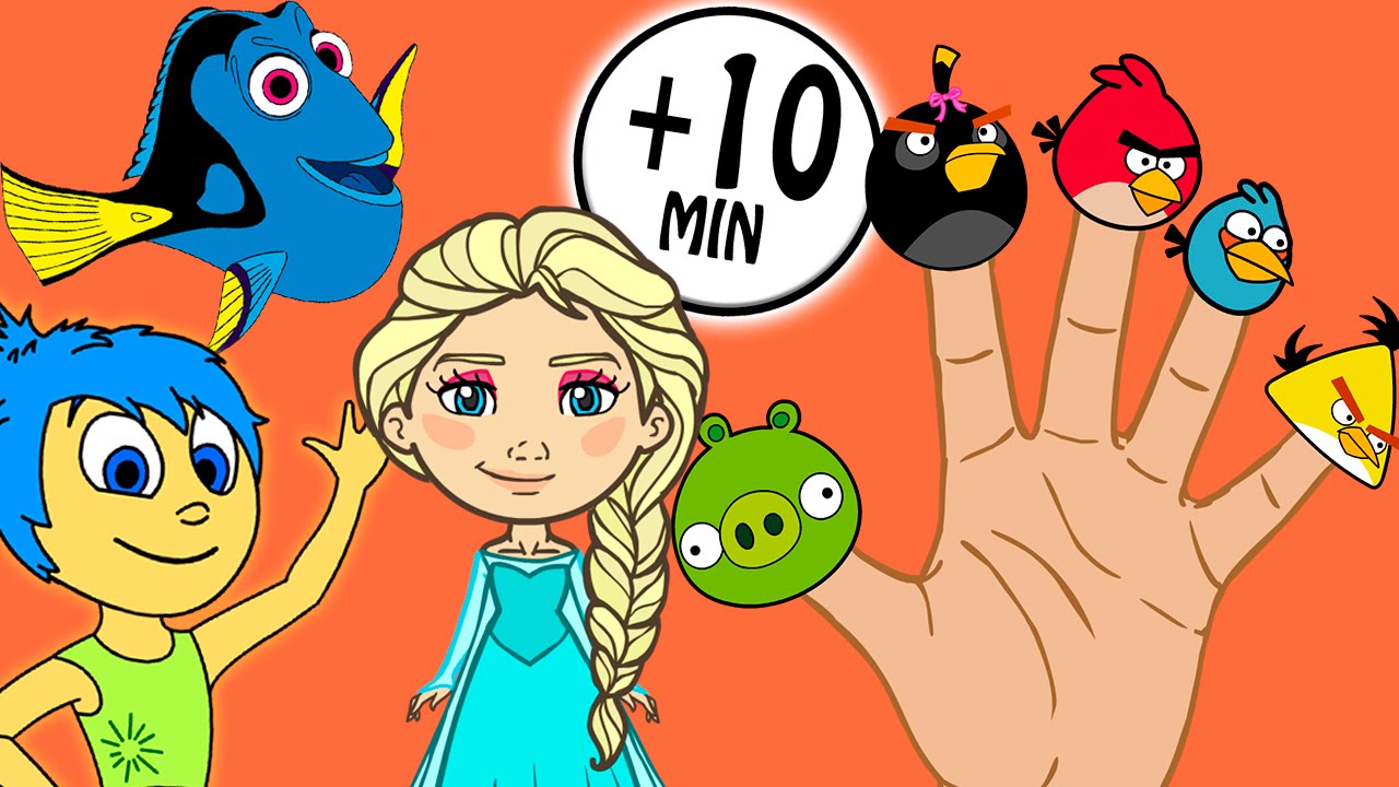 👋 FINGER FAMILY 👋 10 Minutes Compilation Dory Pets Frozen Inside Out ...