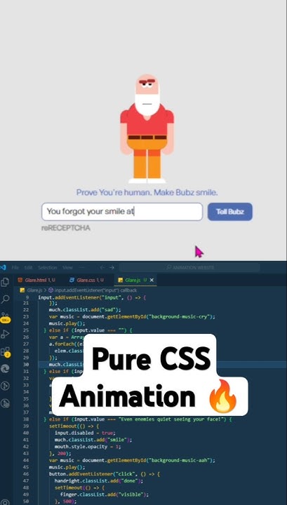 Make Bubz Smile CAPTCHA CSS Animation - YouTube
