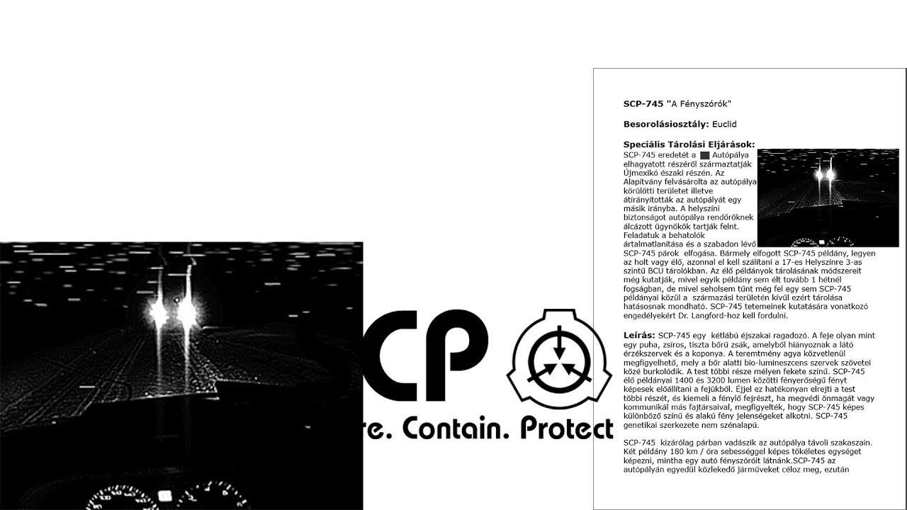 SCP-745 " Fényszórók" - YouTube