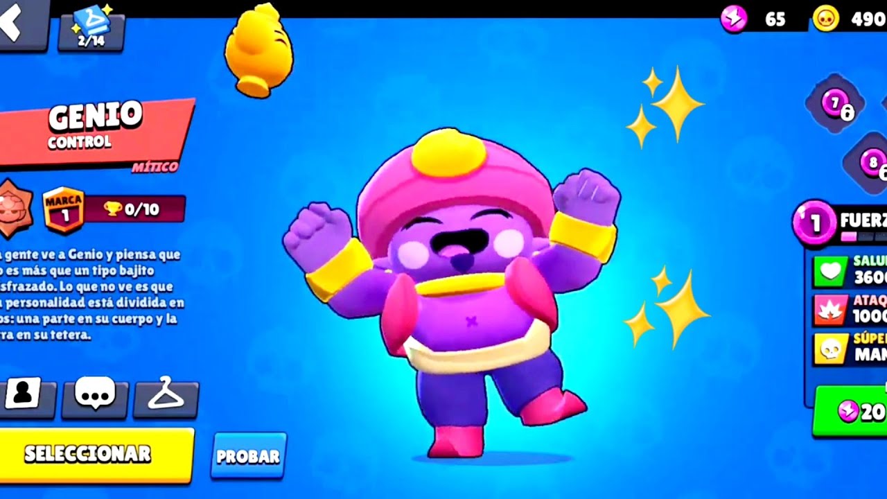 Jugando con el BRAWLER Genio en BRAWL STARS Valdrá la pena? - YouTube