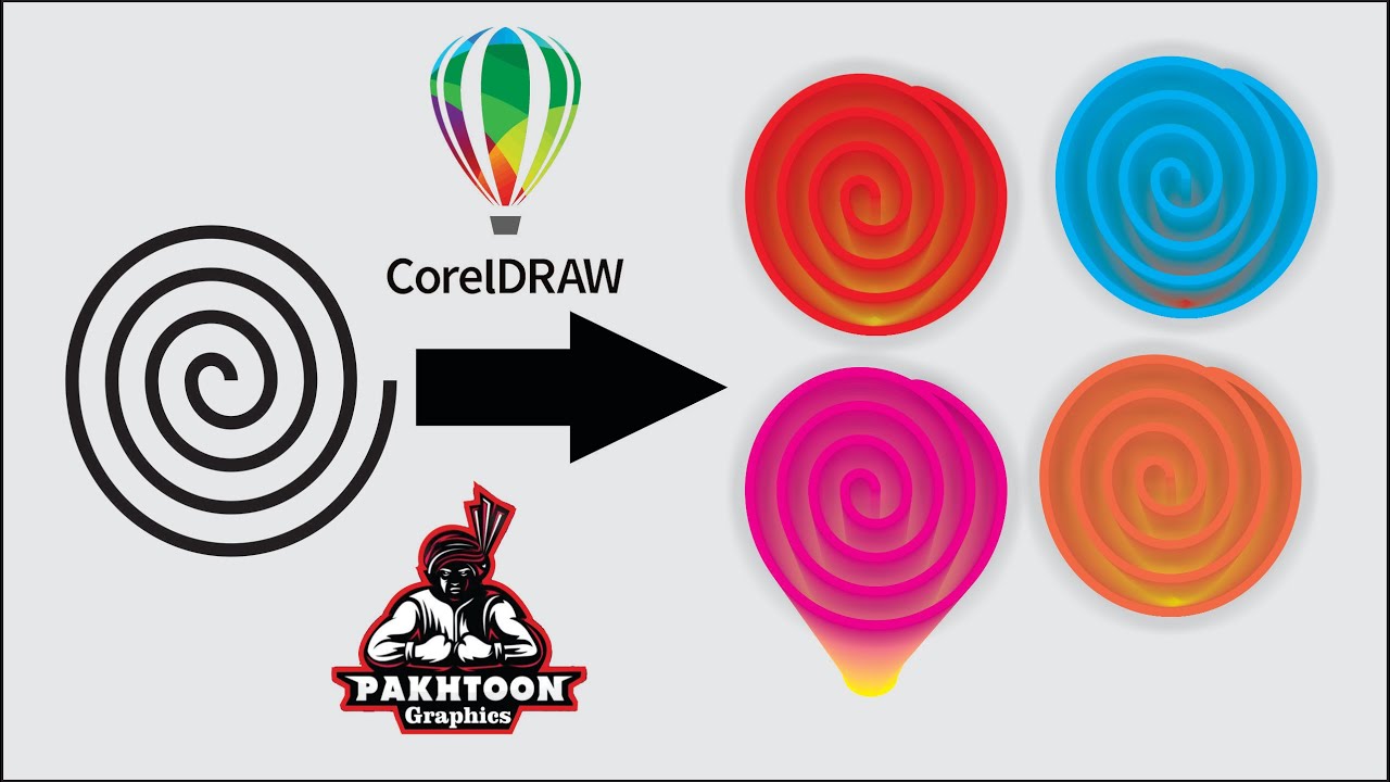 How to make rose design in coreldraw (Pakhtoon Graphics) - YouTube
