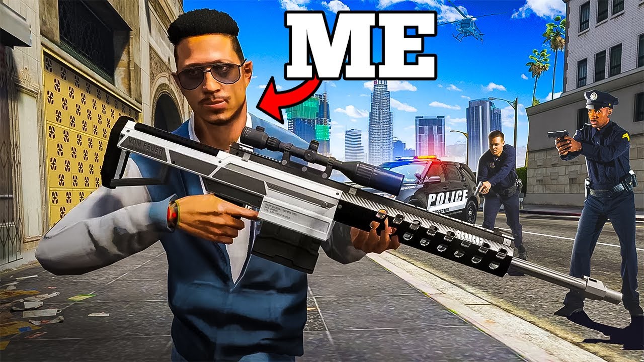 Sniper NPC Hunts Cops in GTA 5 RP - YouTube