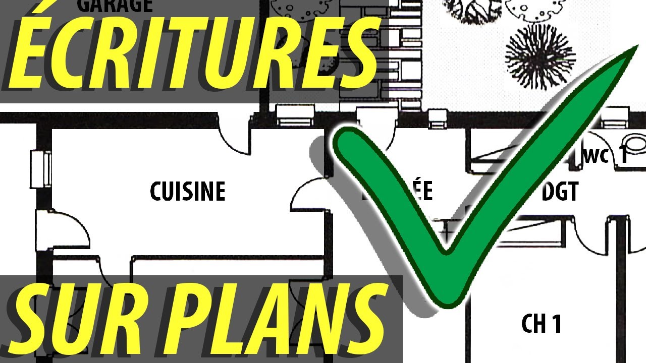🔤 Comment écrire le nom des pièces sur un plan - exemple sur plans de ...