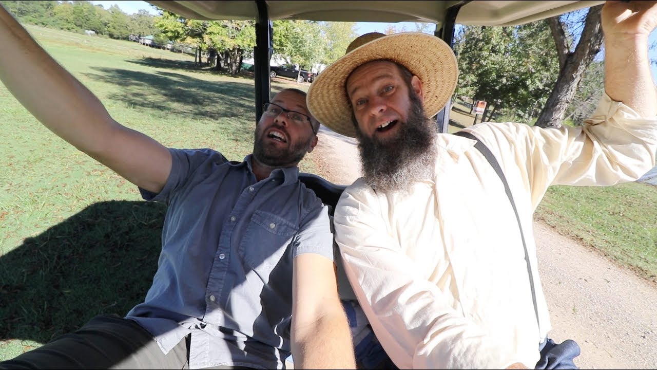 RUNAWAY GOLF CART WITH A CRAZY AMISH GUY!! - YouTube