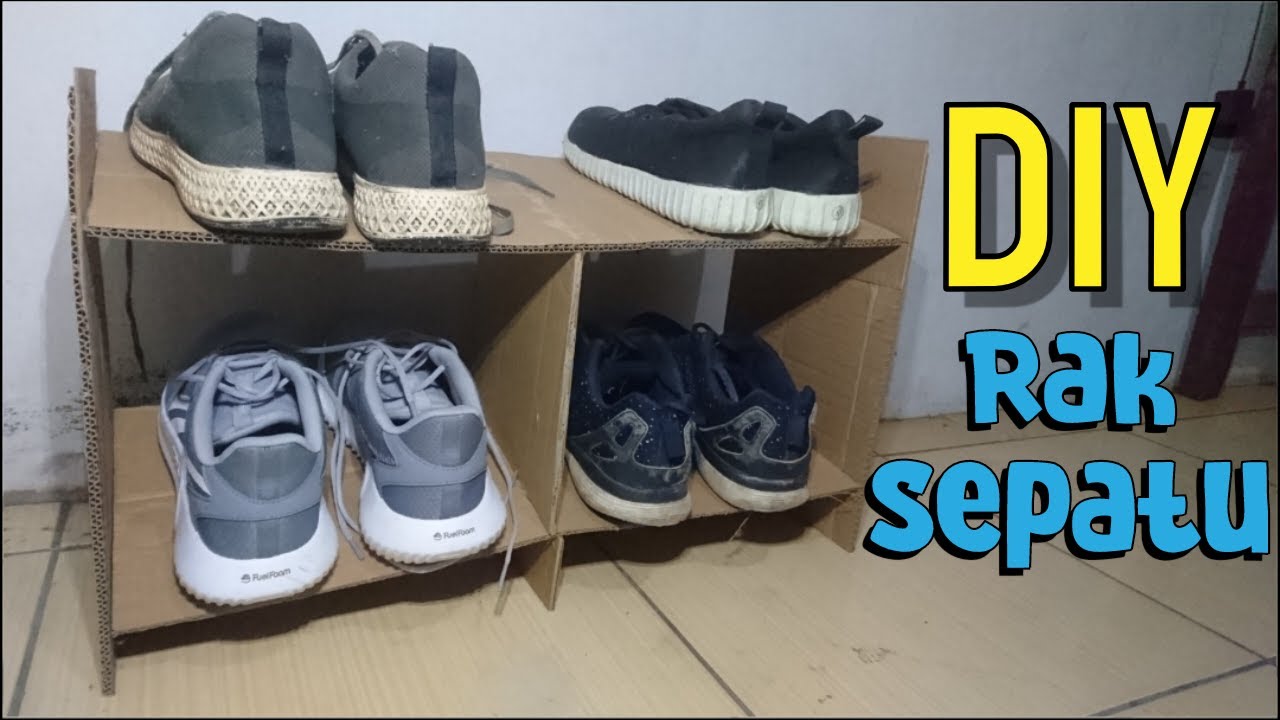 Cara Membuat Rak Sepatu Dari Kardus Bekas - YouTube