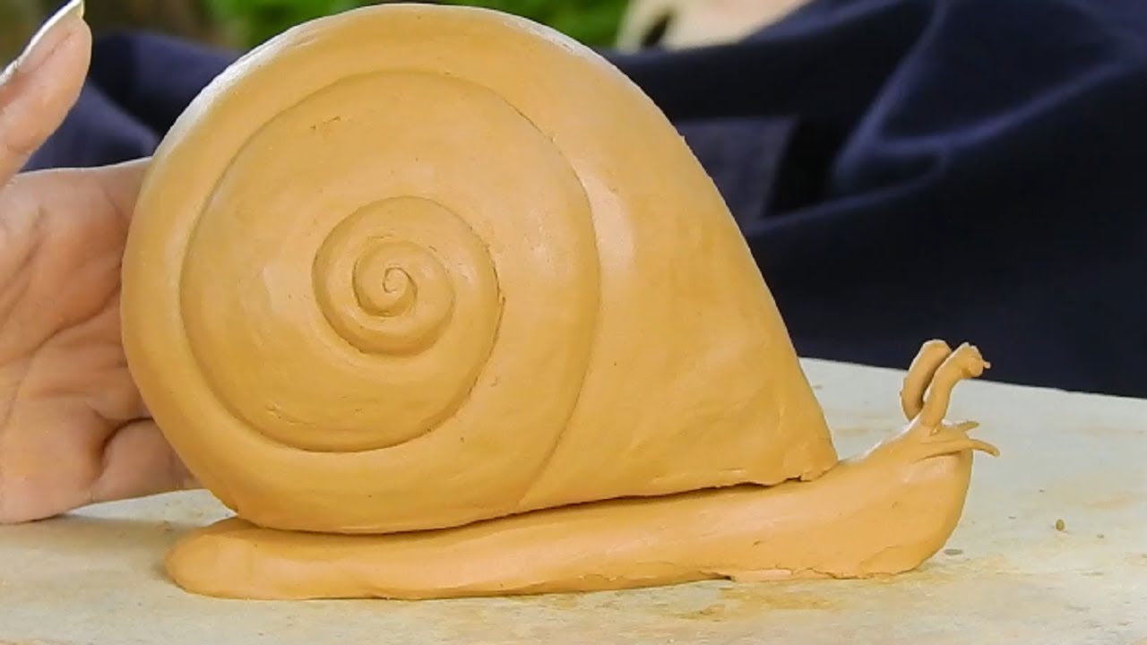 Forest Snail- So Nice Making Snail By Clay! Very Easy To Make Snail ...