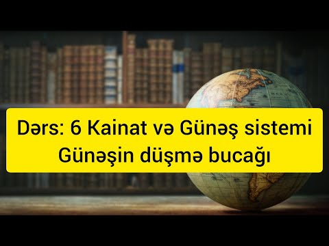 Kainat və Günəş sistemi. Yerin Günəş ətrafında hərəkəti