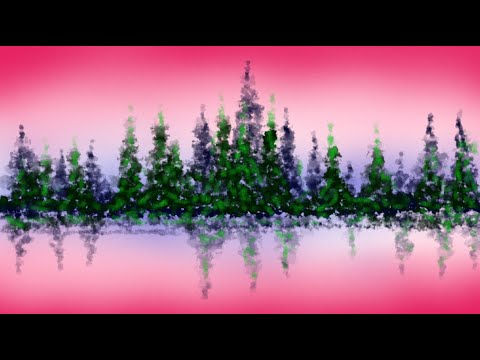 Drawing a Nature scenery in Microsoft Paint-3D - YouTube