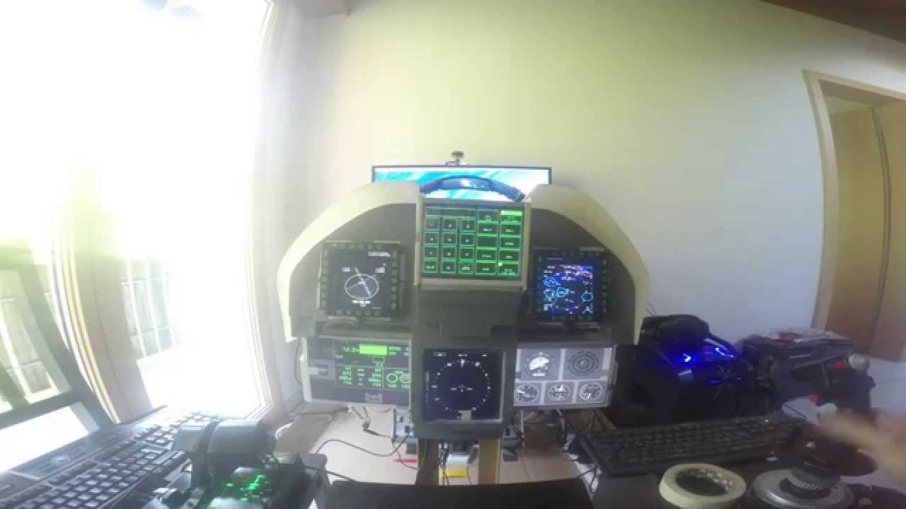 Simpit F-18 teste écrans - YouTube