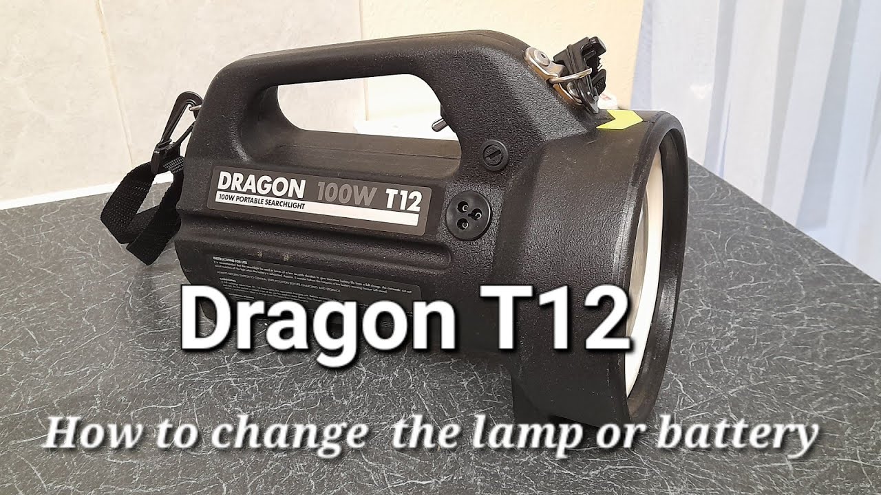 Dragon T12 Searchlight - How to change the lamp or remove the battery ...