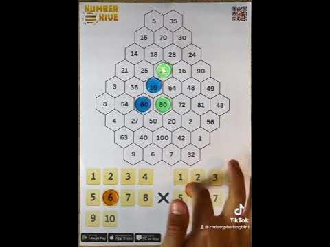 Number Hive Printable Game Board - Multiplication of Integers 1-10 ...