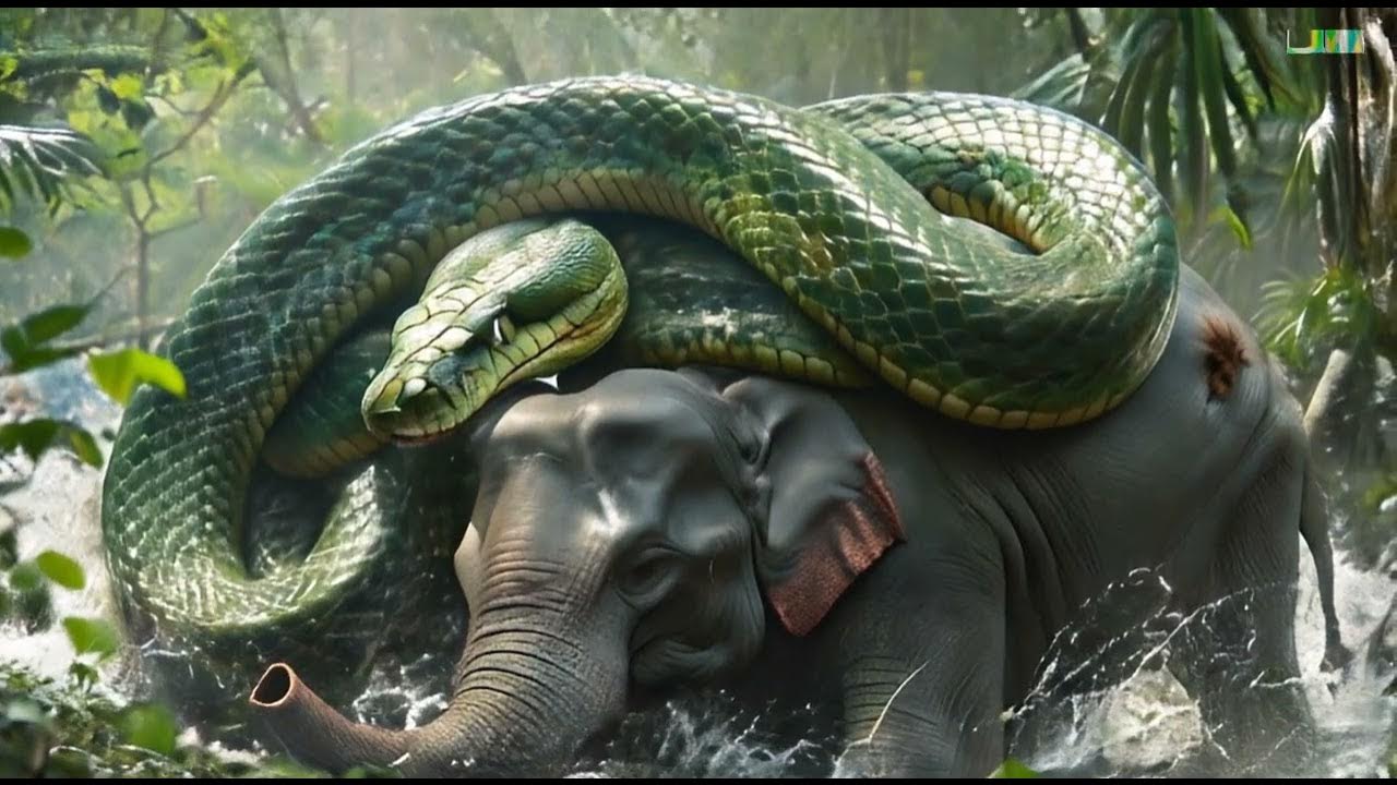 Anaconda versus elephant - YouTube