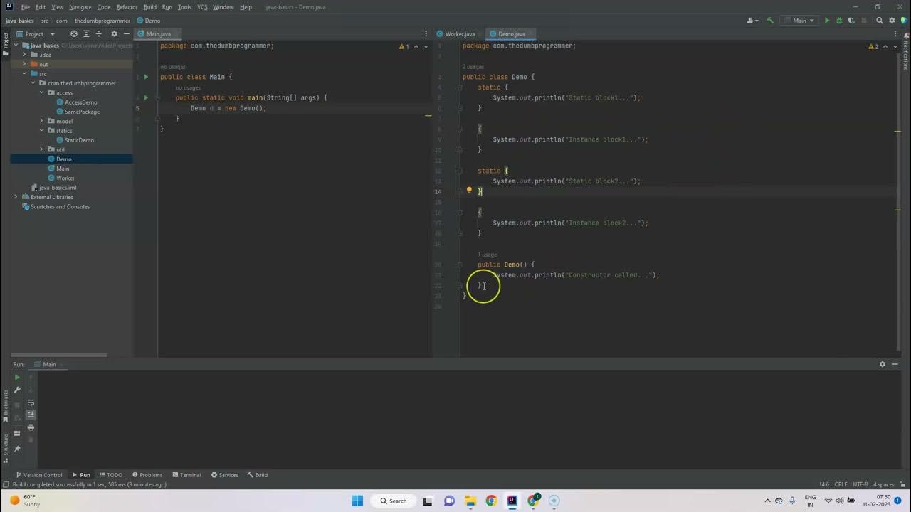 Static and instance init blocks in Java - YouTube