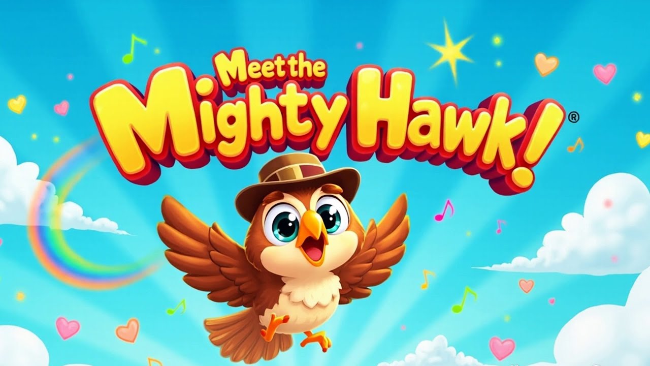 🦅 Meet the Mighty Hawk! | Fun Animal Facts for Kids in a Cartoon Song 🎵 ...