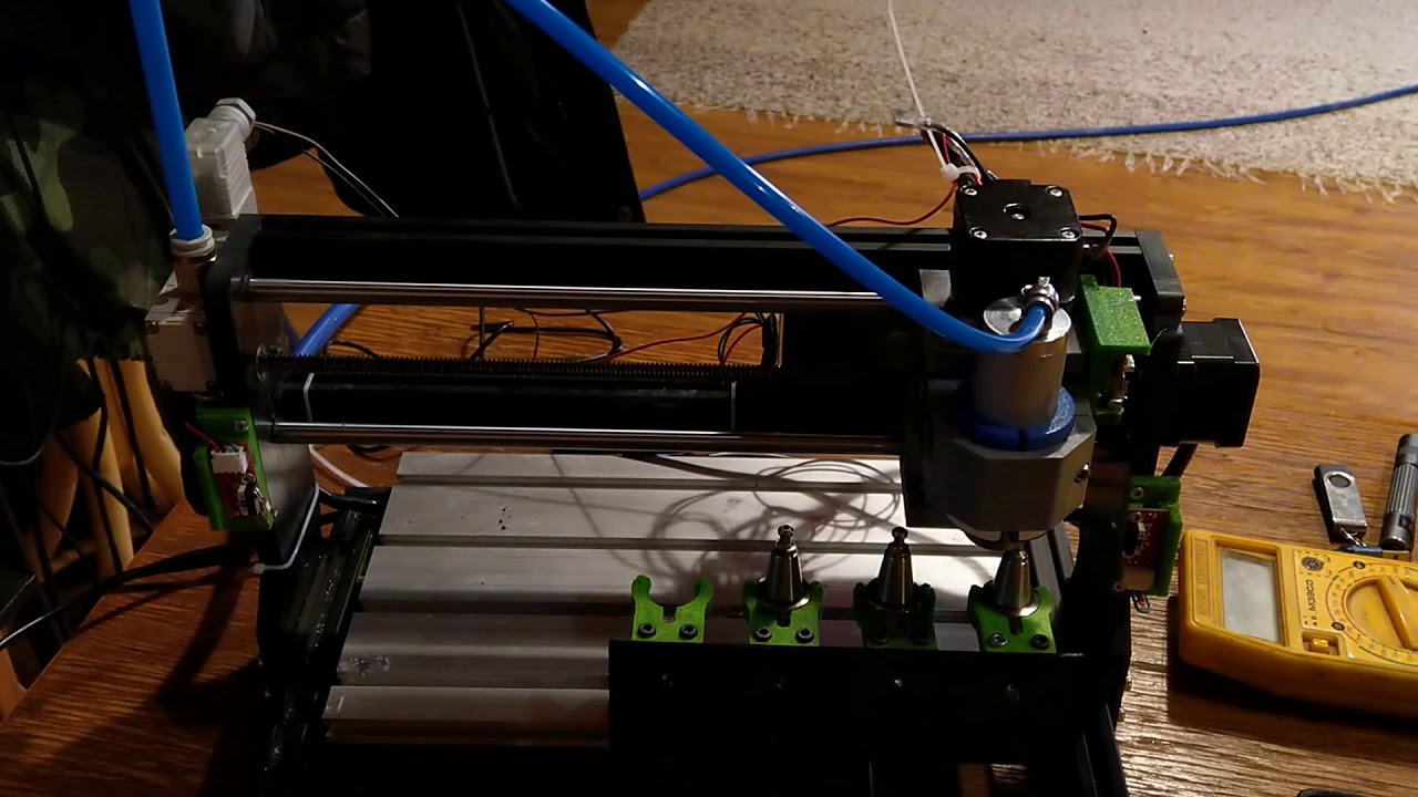 ATC tool change real demonstration with my tool changer tool locking ...