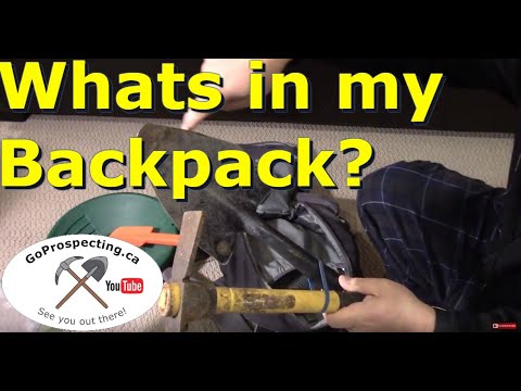 Gold Prospecting Whats in my Backpack - YouTube