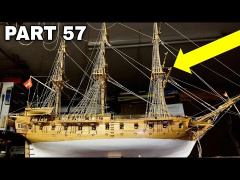 How to Build Ship Model, Part 57 || Fixing Top Yard - YouTube