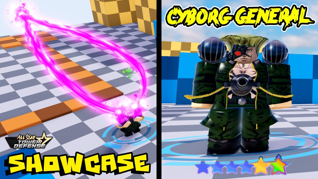 LVL 175 CYBORG GENERAL 6⭐UNIT SHOWCASE - ALL STAR TOWER DEFENSE - YouTube